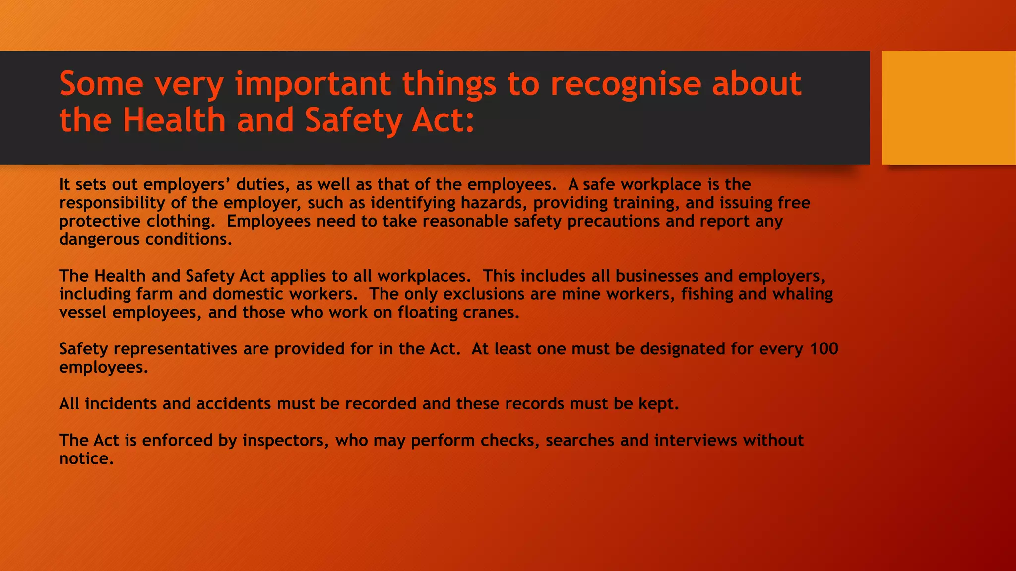 Health and Safety Policies | PPTX