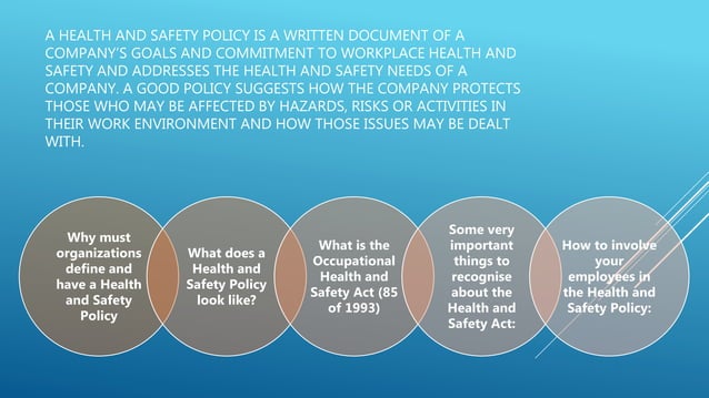 Health and Safety Policies | PPTX | Human Resources | Business