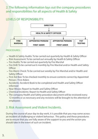Health and Safety Policy | PDF | Business | Business and Finance