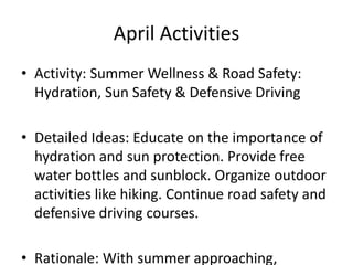 Health and Safety Program Calendar Proposal | PPT