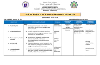 action plan onhealthy and safety protocolsto | PPT
