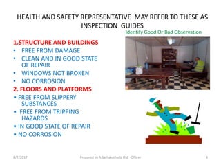 Health and safety representative inspection trainings. | PPTX