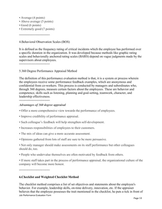 Health and safety representative performance appraisal | DOC