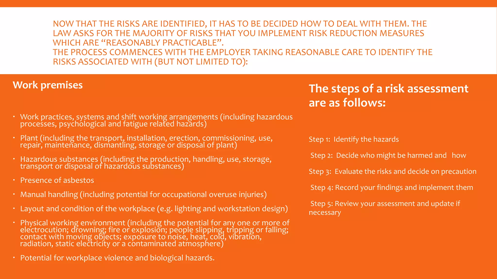 Health and Safety Risk Assessments | PPTX