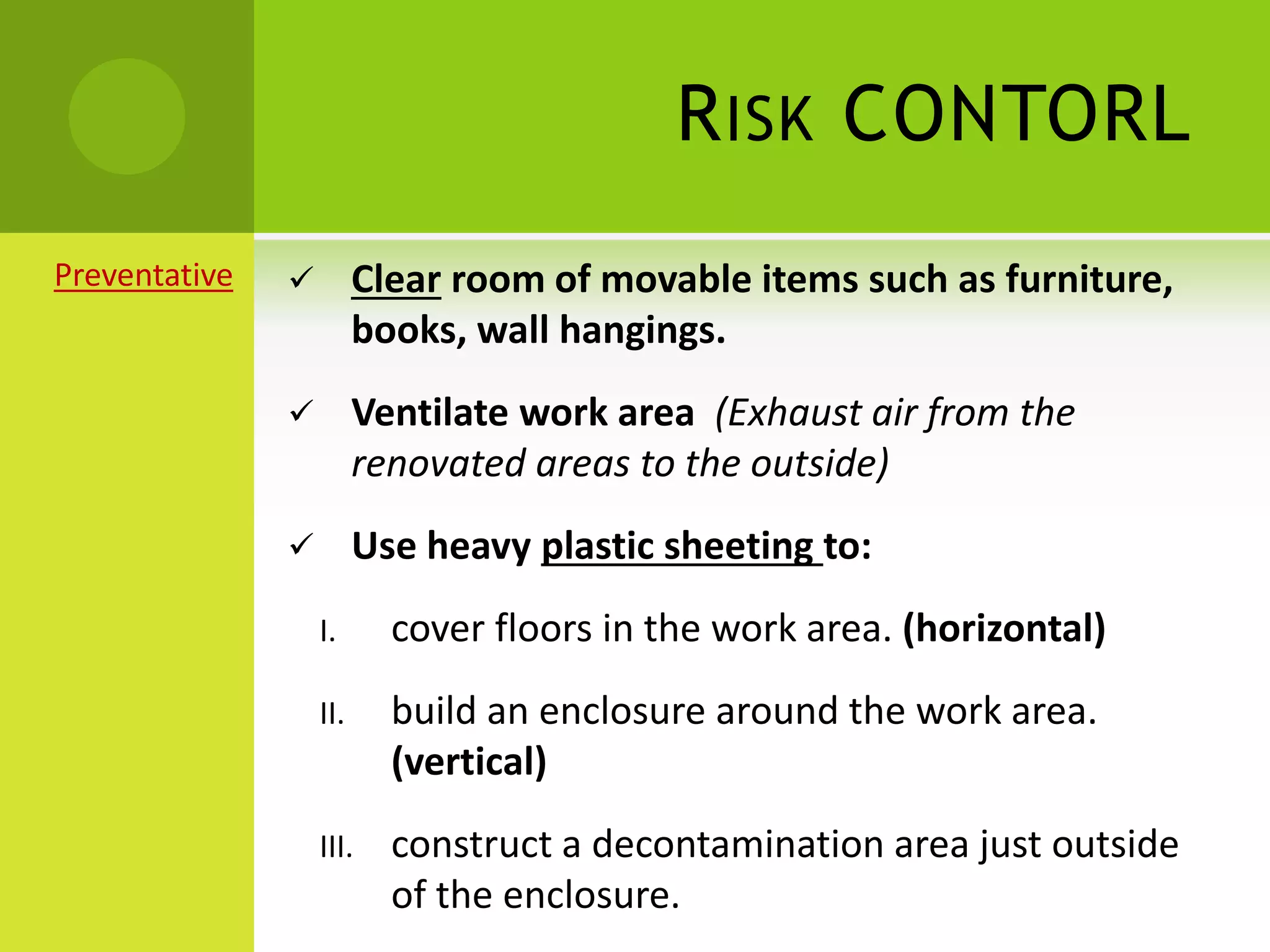 Health and safety risks in buildings renovation project | PPTX