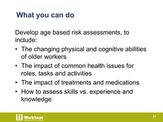 Effective health and safety strategies for an aging workforce | PPTX