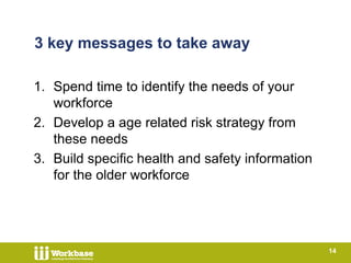 Effective health and safety strategies for an aging workforce | PPTX