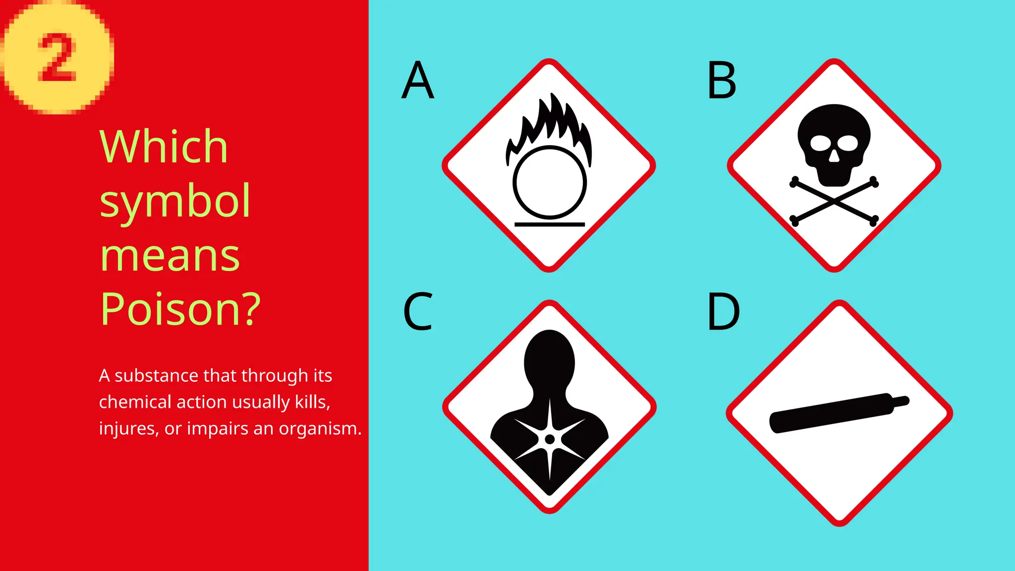 Health and Safety Symbols Quiz Presentation in Colorful Illustrative ...