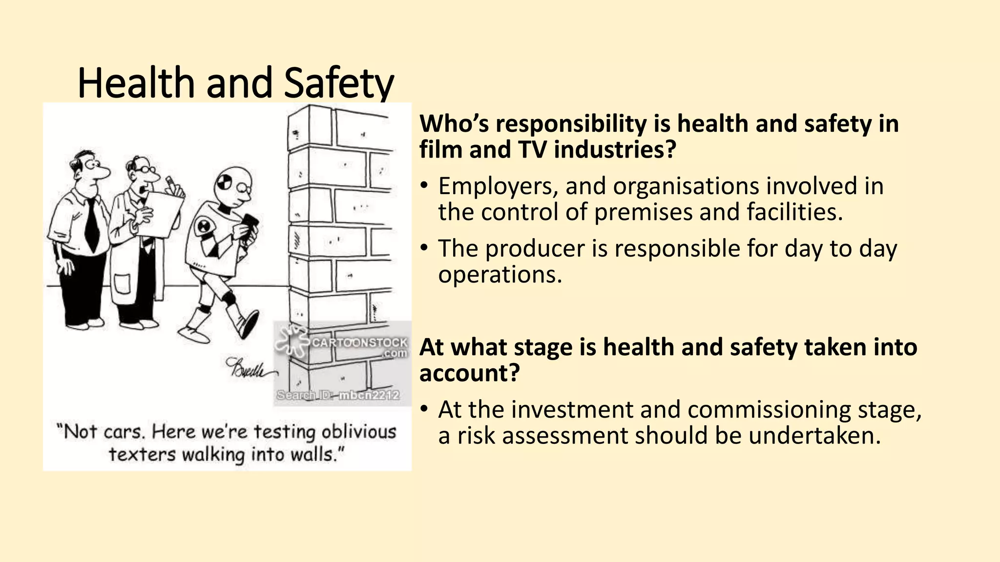Health and safety tv industry wk20 | PPTX
