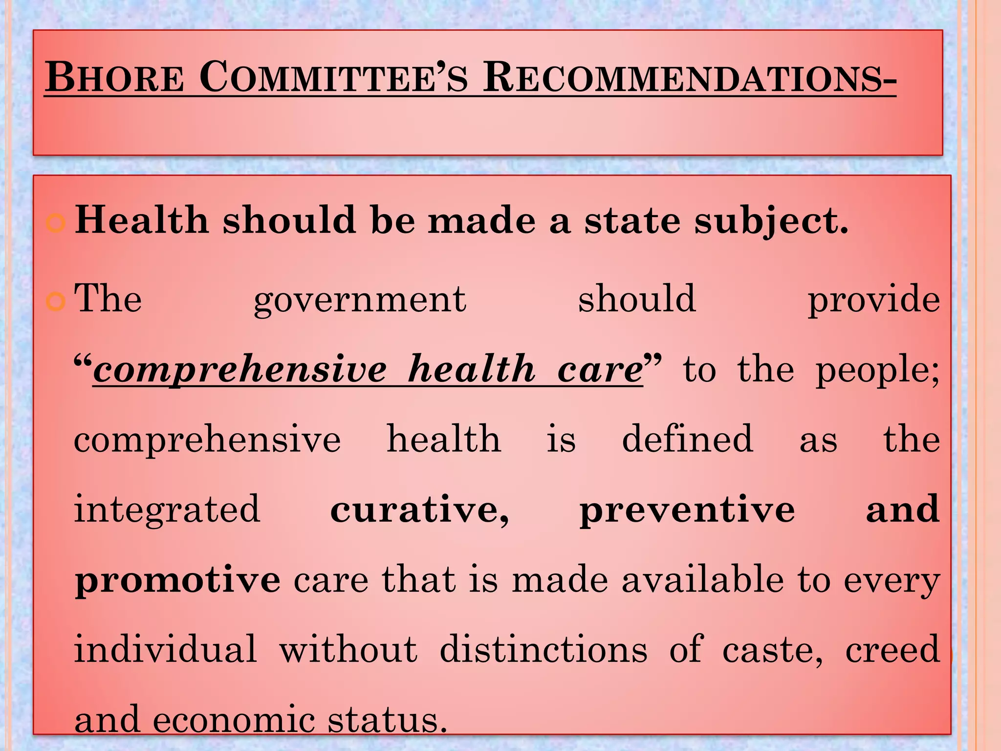 Unit:-2. Health and welfare committees | PDF