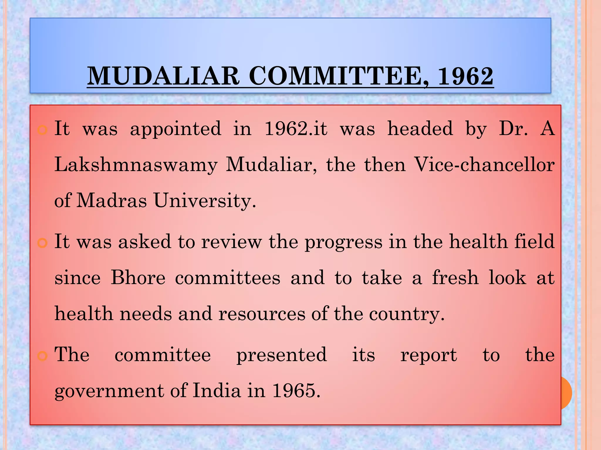 Unit:-2. Health and welfare committees | PDF