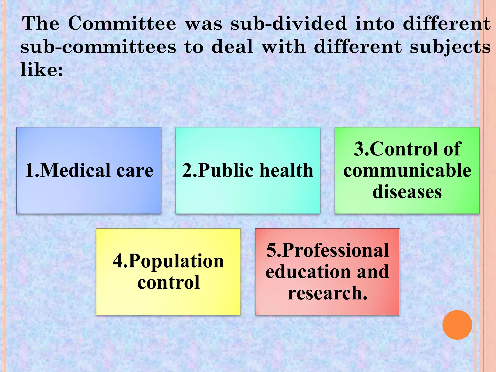 Unit:-2. Health and welfare committees | PDF