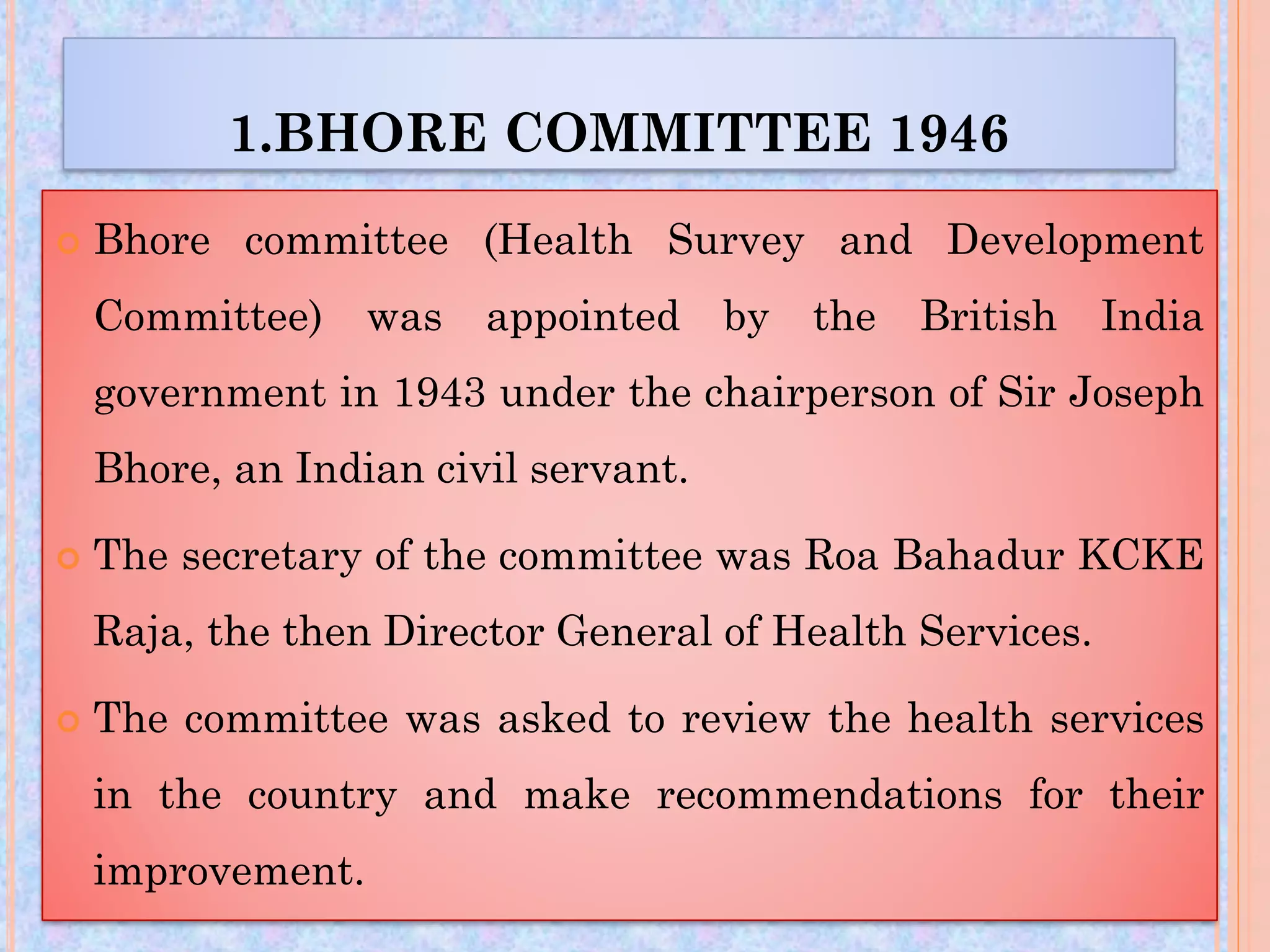 Unit:-2. Health and welfare committees | PDF