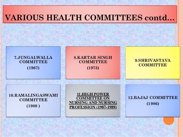 Unit:-2. Health and welfare committees
