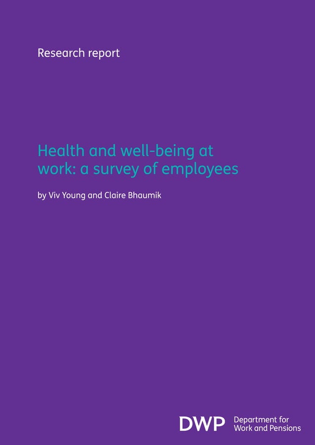 Health and well being dwp report | PDF