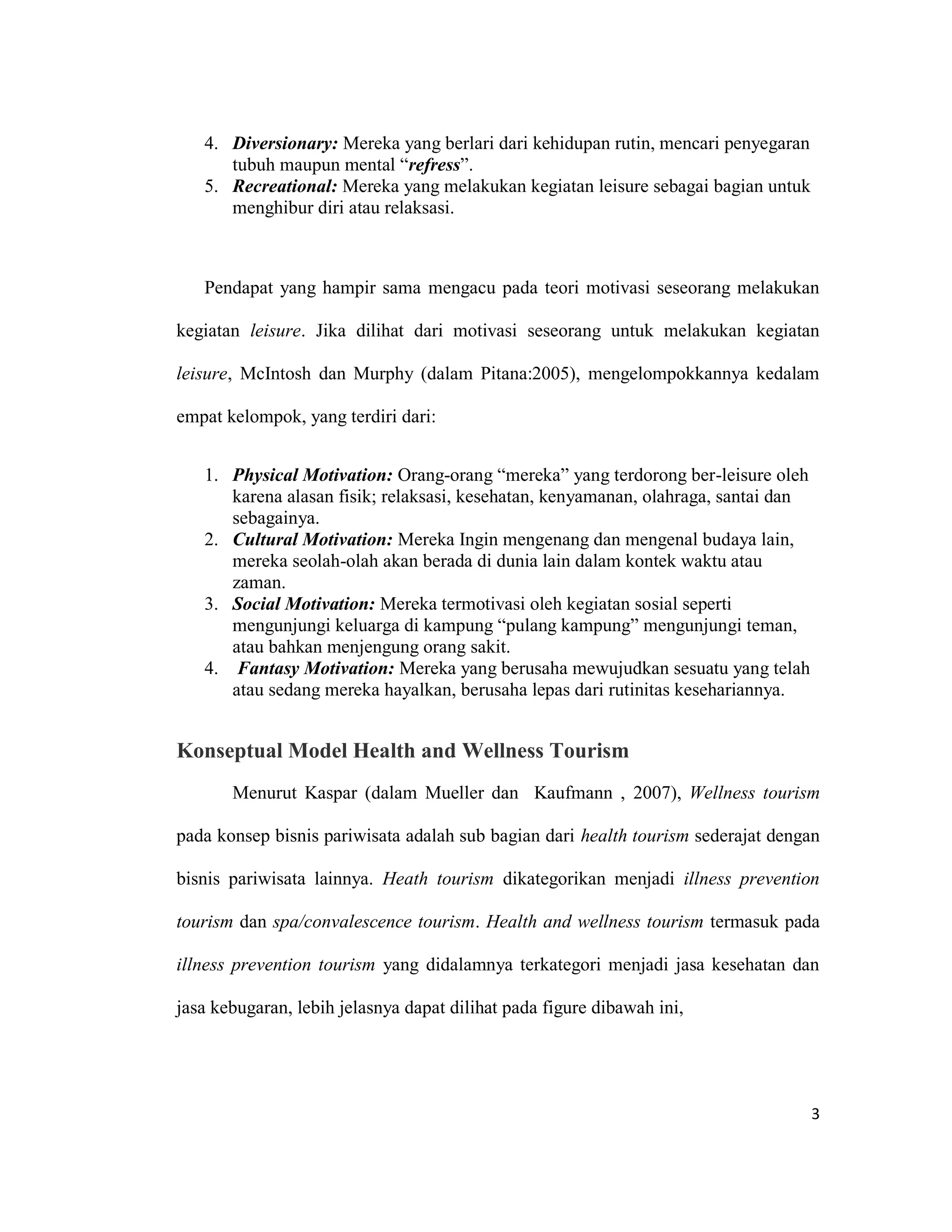 Health and wellness tourism tugas individu | PDF