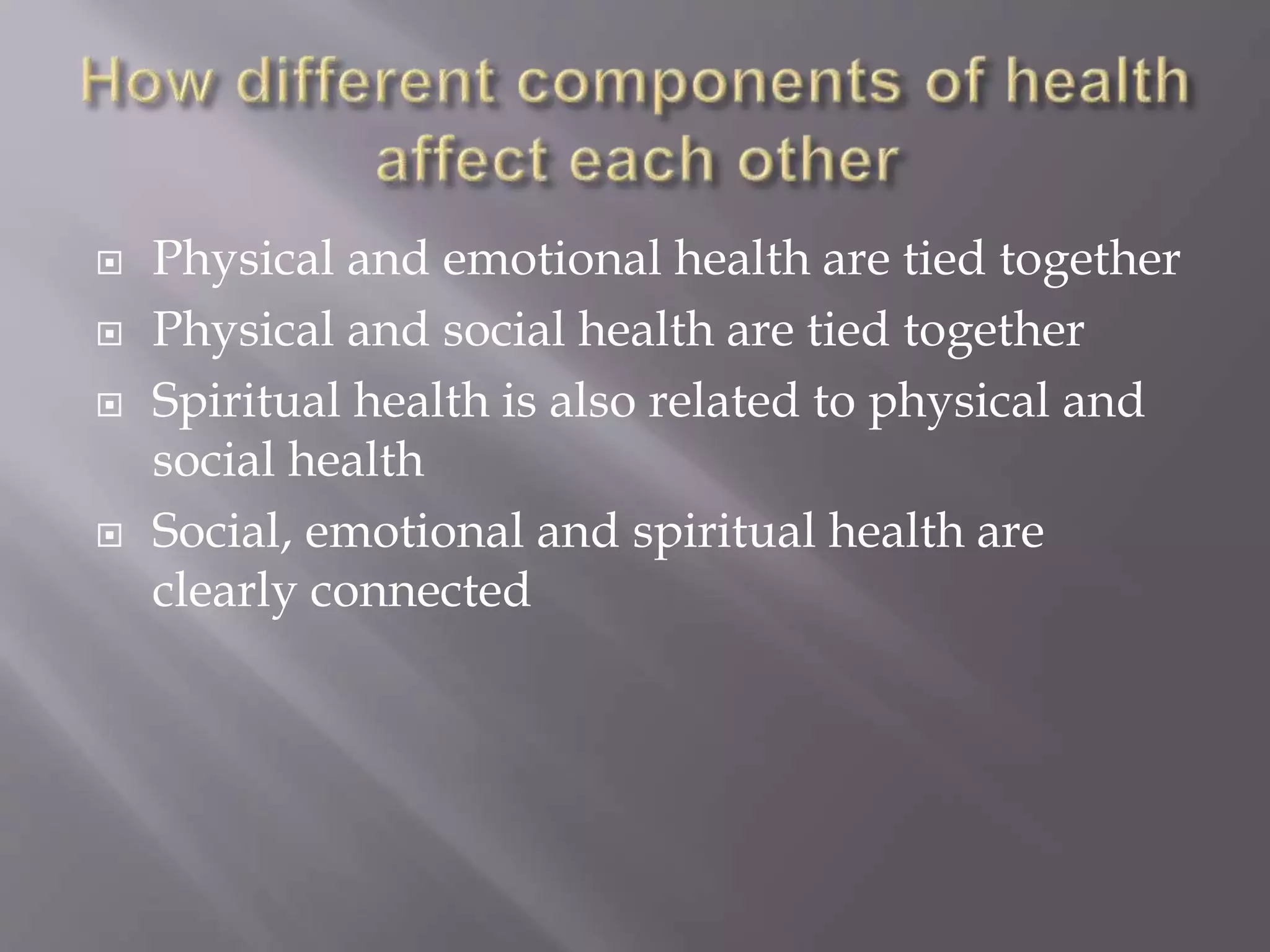 components of Health and wholeness | PPTX