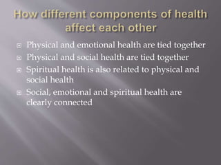 components of Health and wholeness | PPTX