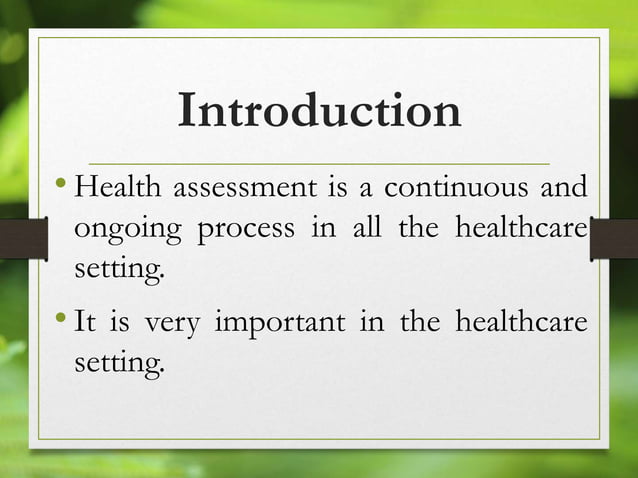 Health assessment | PPTX