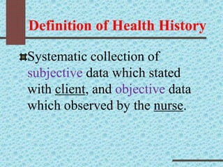 Health assessment | PPT | Diseases and Conditions | Medical Health
