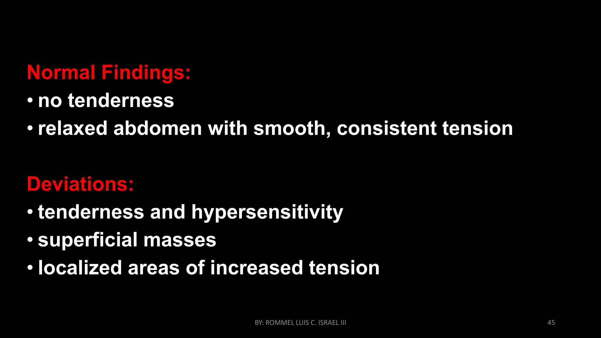 HEALTH ASSESSMENT IN NURSING - ABDOMEN (2) | PPTX | Digestive Disorders ...