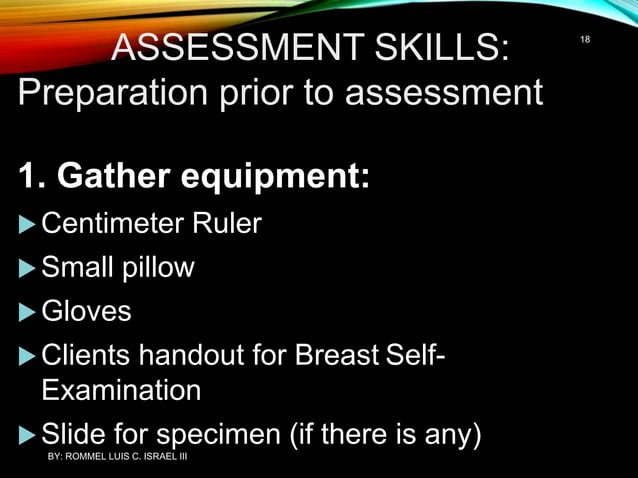 HEALTH ASSESSMENT-BREAST AND AXILLA.pptx | Medical Tests | Medical Health