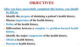 Nursing Health History -Health cou . PDF | PDF