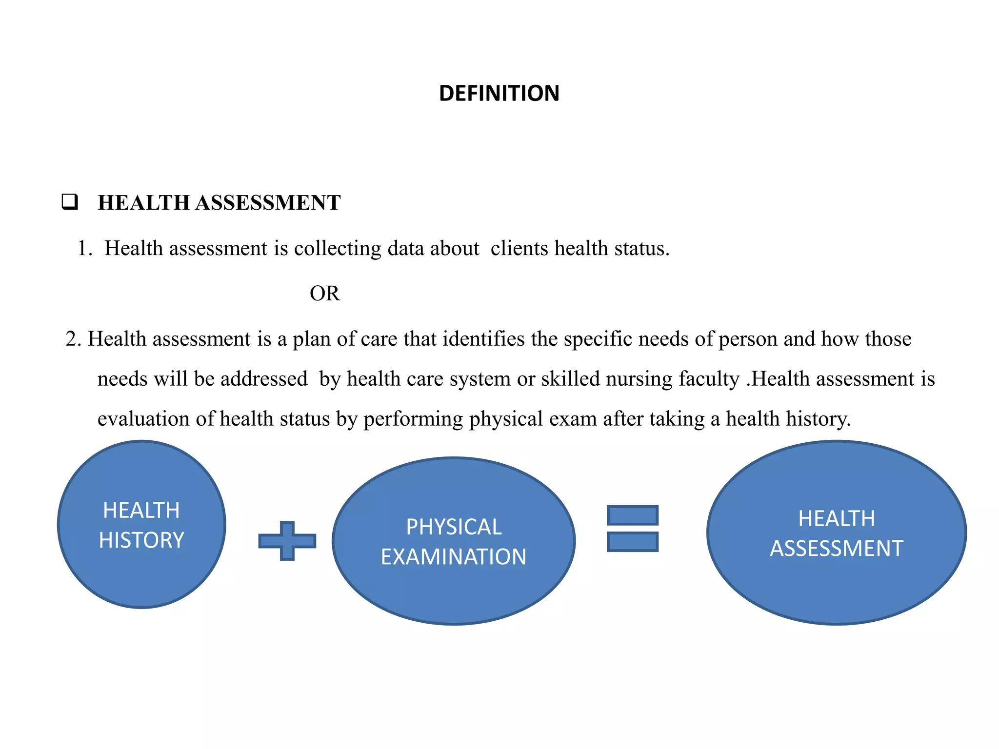 Health Assessment ... | PPTX