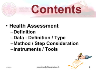 2010_Health assessment | PPT