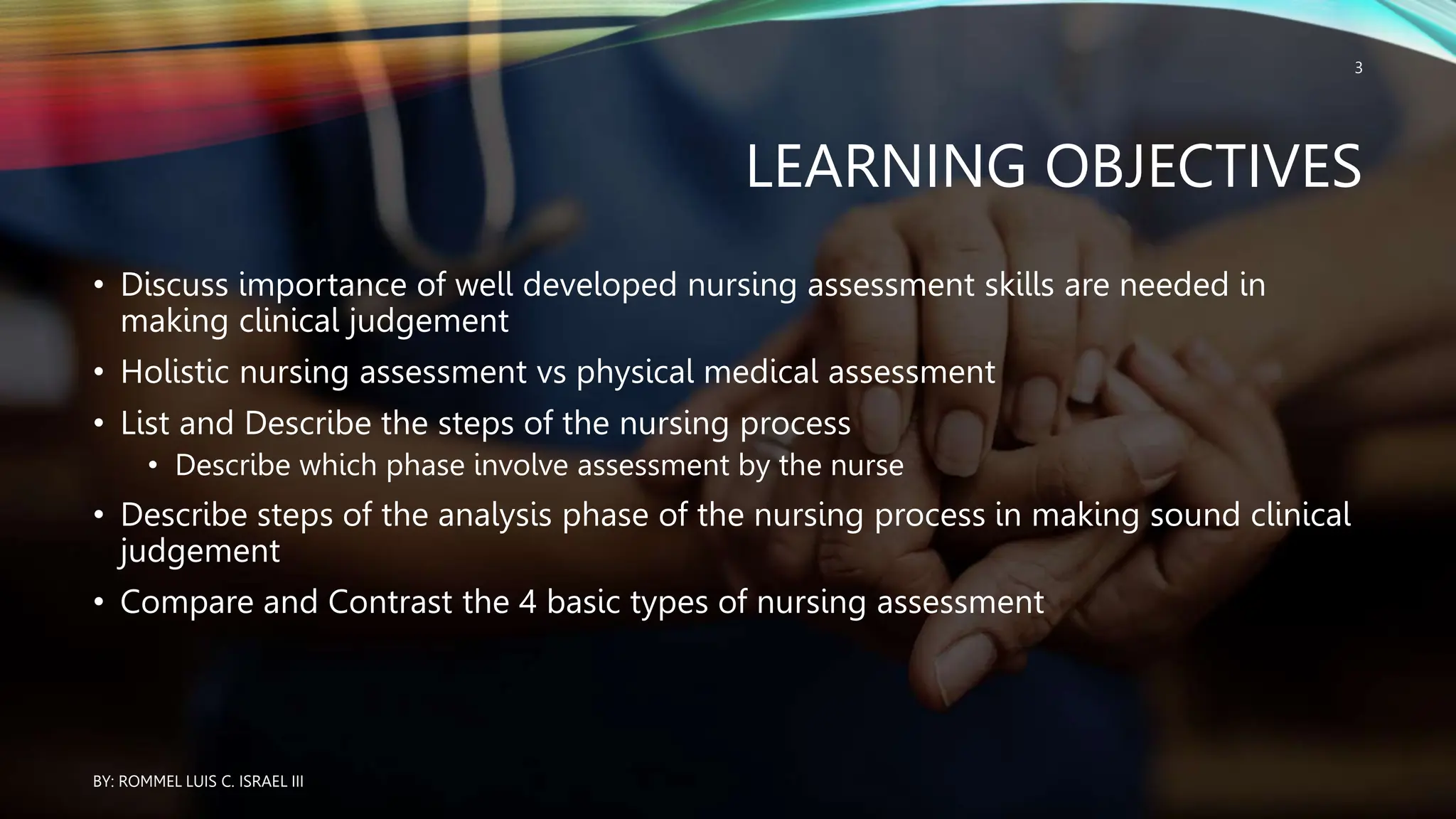 HEALTH ASSESSMENT IN NURSING USING THE NURSING PROCESSpptx | PPTX
