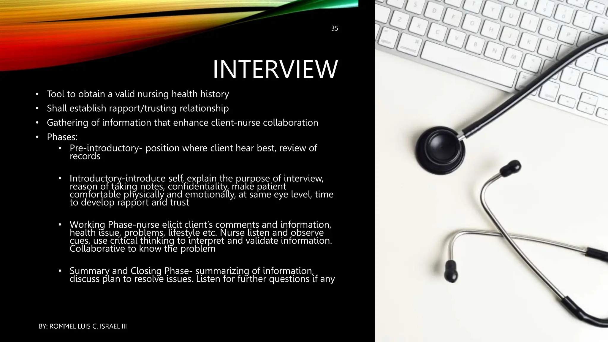 HEALTH ASSESSMENT IN NURSING USING THE NURSING PROCESSpptx | PPTX