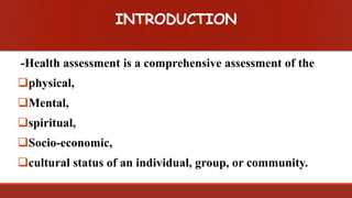 Health assessment introduction | PPT