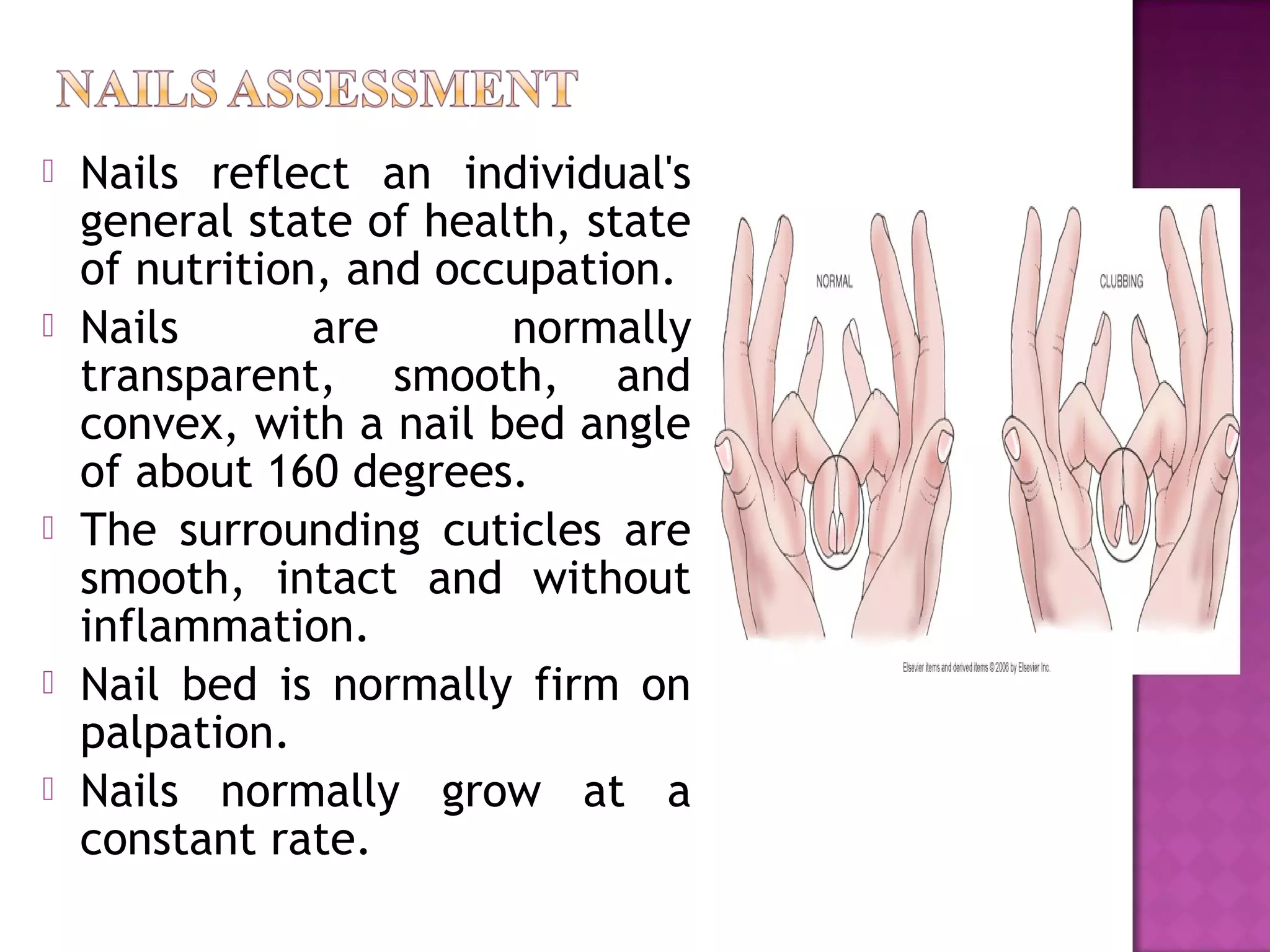Health Assessment Of Nails Hair And Skin | PPT