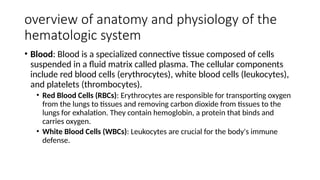 HEALTH ASSESSMENT OF THE HEMATOLOGIC SYSTEM.pptx | Blood Disorders | Diseases and Conditions