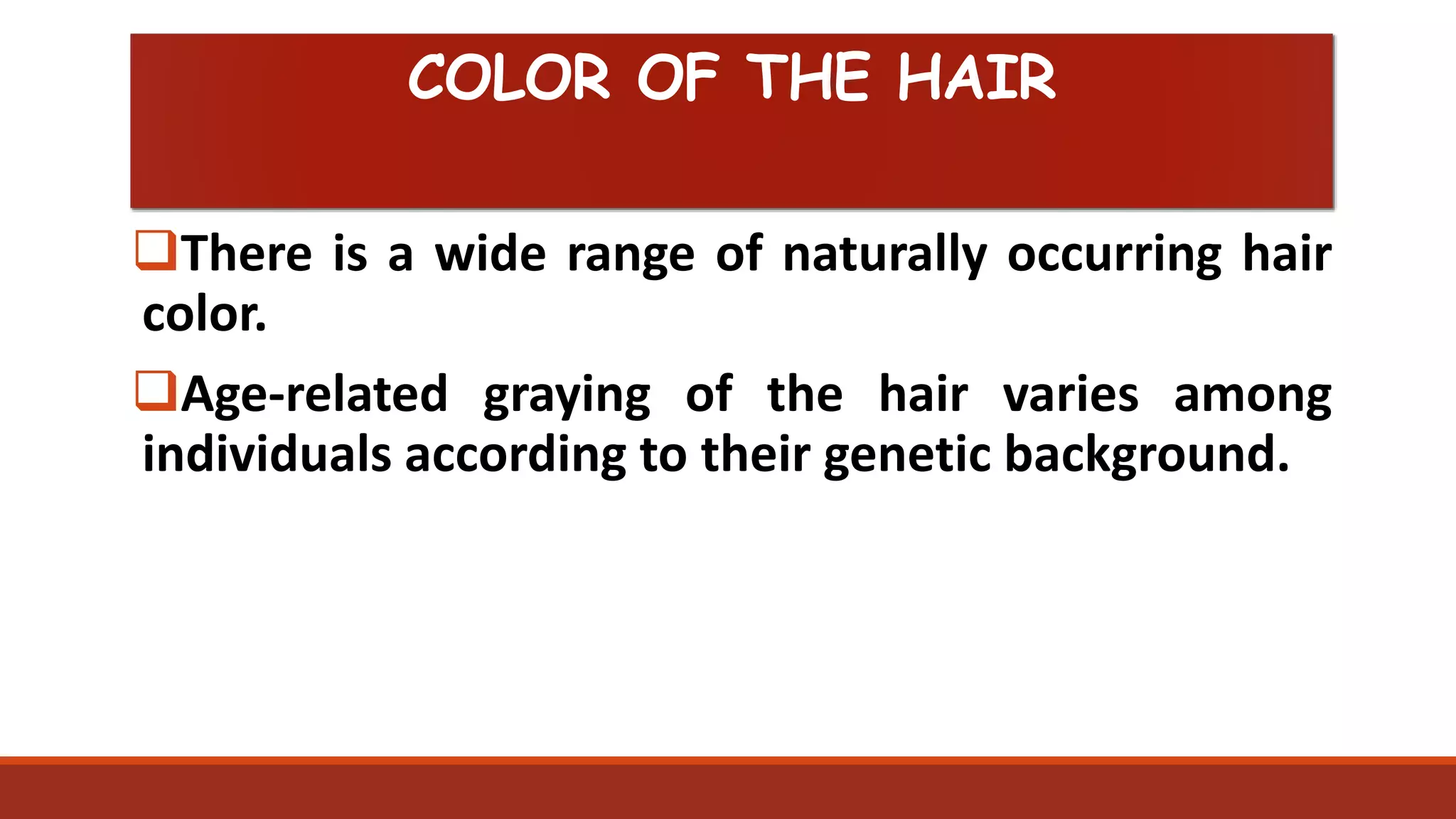 Health assessment on examination of hair | PPTX