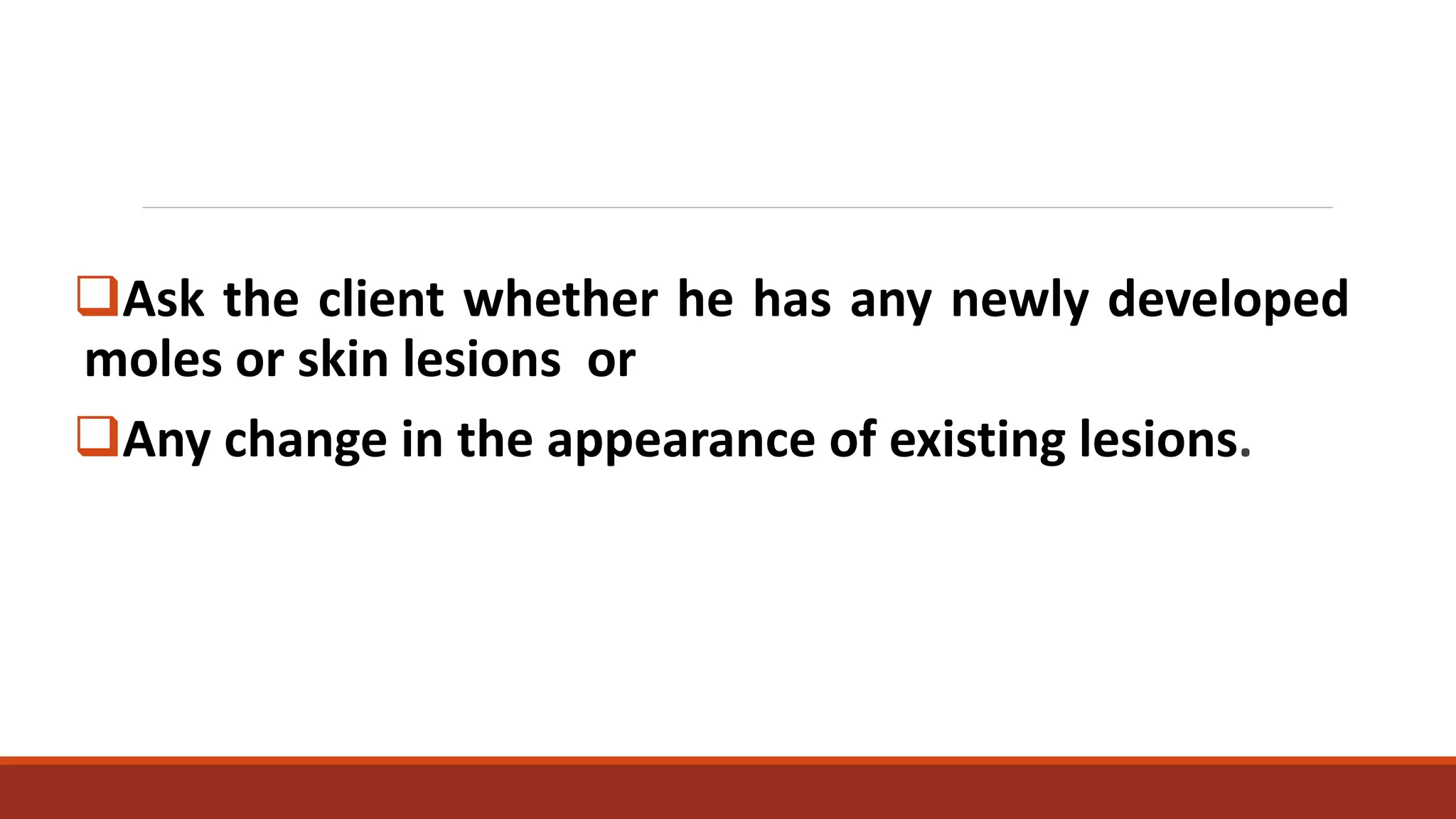 Health assessment on skin examination | PPTX