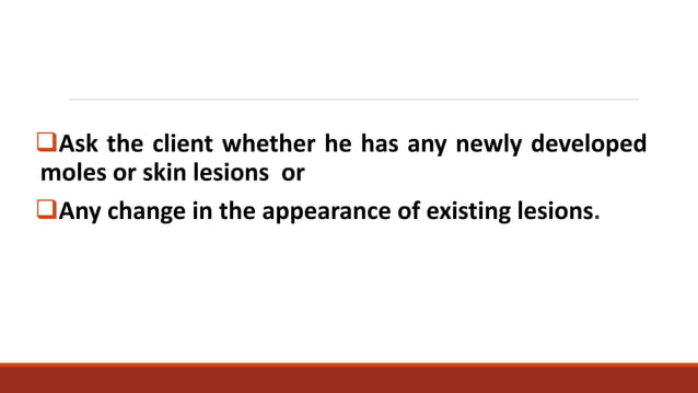 Health assessment on skin examination | PPTX | Skin and Dermatology ...