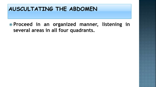 Health assessment on the abdomen examination | PPTX | Digestive ...