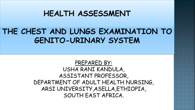 Health assessment on the chest and lungs examination | PPT