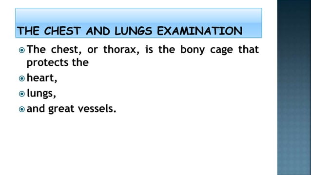Health assessment on the chest and lungs examination | PPT