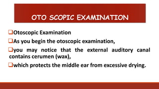 Health assessment on the ear examination | PPTX