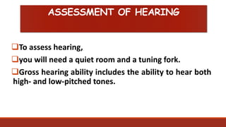Health assessment on the ear examination | PPTX