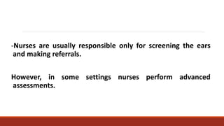 Health assessment on the ear examination | PPTX