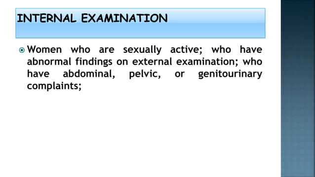 Health assessment on the genitourinary system both male and female ...