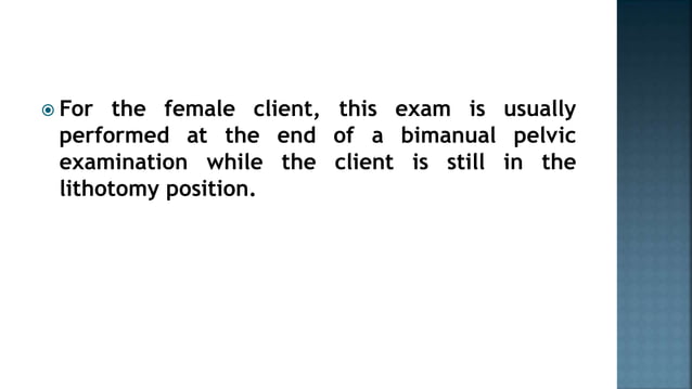 Health assessment on the genitourinary system both male and female ...
