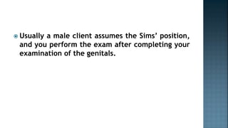 Health assessment on the genitourinary system both male and female ...