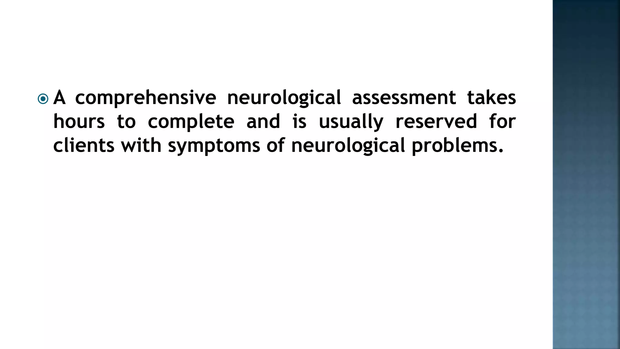 Health assessment on the neurological system examination | PPTX