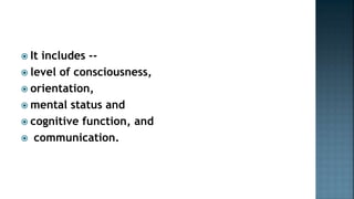 Health assessment on the neurological system examination | PPTX