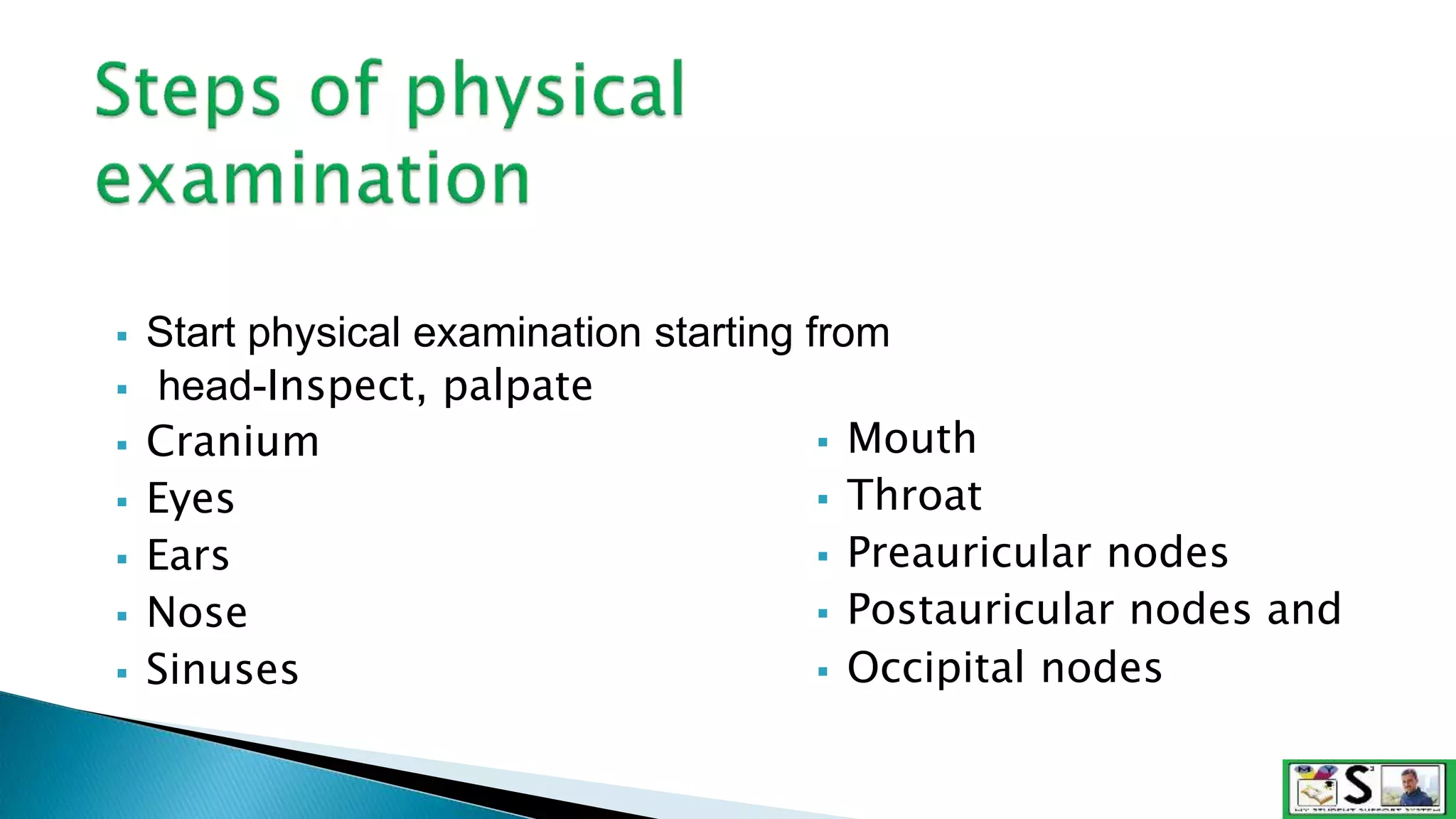 Health assessment part 2 physical examination in english - copy | PPTX