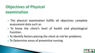 Health assessment part 2 physical examination in english - copy | PPTX